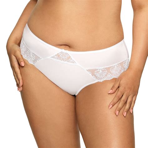 Ava Dame Slip Unterhose Schleife Netz gestrickt Unterwäsche B Freesia Weiß Weiß DUmalDU