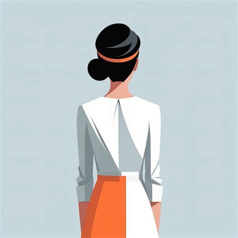 Retrato Vectorial De Una Mujer En Un Traje Retrato Vectorio De Una