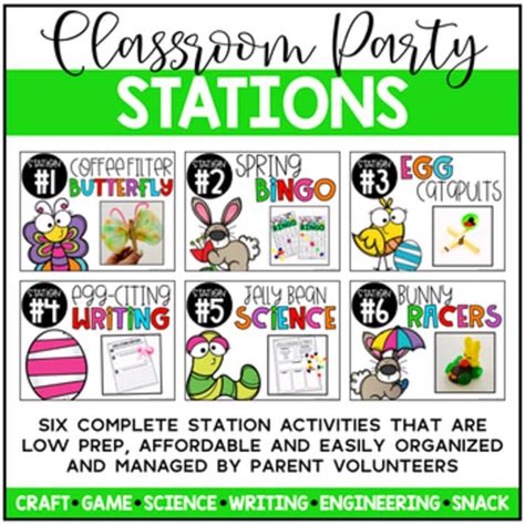 Class Easter Party Activities Games And Spring Stations Tpt