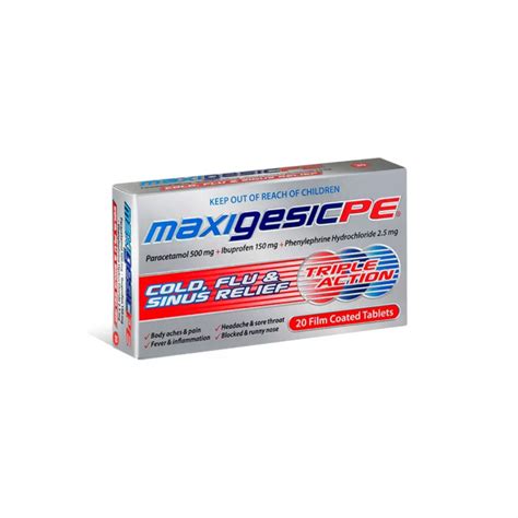 Maxigesic Pe 20s Tablets Al Thiqa Pharmacy