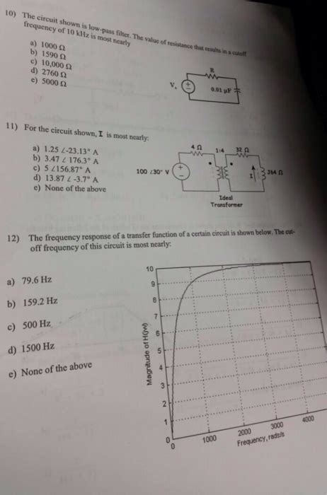 Solved Easy Circuit Analysis Multiple Choice Questions Chegg Com