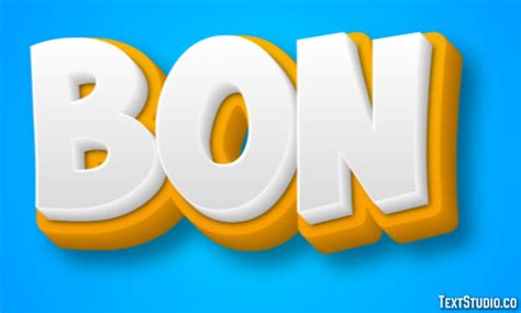Bon Text Effect And Logo Design Name