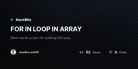 For In Loop In Array Stackblitz For In Loop In Array Stackblitz