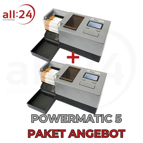 MEGA AKTION 2x Powermatic 5 Stopfmaschine Silber All24