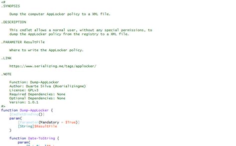 Updated Applocker Dump Script Serializingme