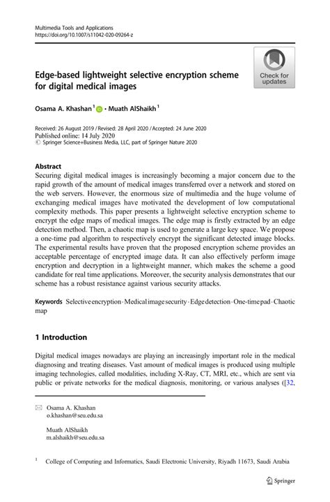 Pdf Edge Based Lightweight Selective Encryption Scheme For Digital