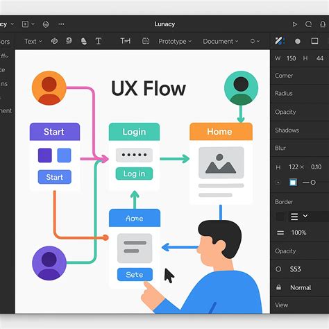 User Flow Design Software Create Ux Flow Diagrams With Lunacy