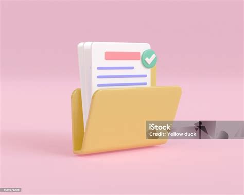 3d는 노란색 폴더 문서와 종이 파일을 렌더링합니다 작업 관리 프로젝트 온라인 데이터 비즈니스 오피스 스토리지 디지털 아이콘입니다 전자 메일 알림 새 메시지를 읽습니다 3d