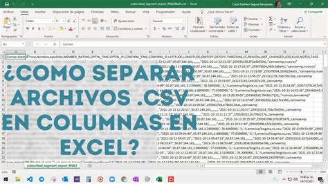 Cómo separar en columnas un archivo CSV