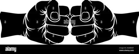 Two Fists Clenched Fist Bump Punch Stock Vector Image And Art Alamy