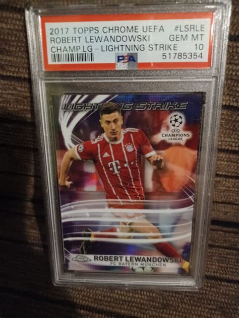 2017 TOPPS Chrome UCL LSRLE Robert Lewandowski Lightning Catawiki