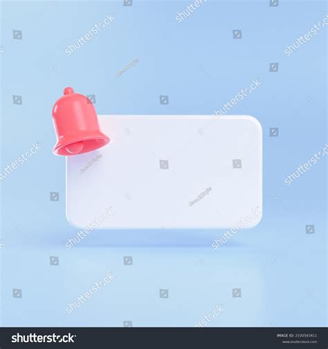 3d Empty Reminder Popup Push Notification Stock Illustration 2100583411