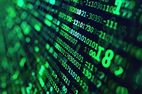 premium photo green binary code on computer screen hacker network