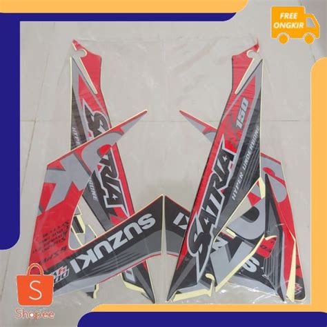 Jual Stiker Bodi Lis Body Striping Satria Fu Merah Hitam Shopee Indonesia