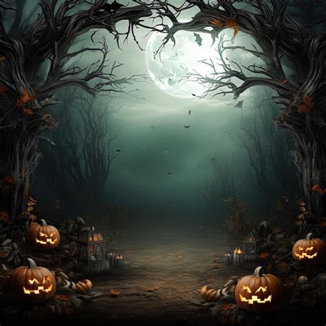 Premium Ai Image Moonlit Forest Twisted Trees Cast Eerie Shadows And