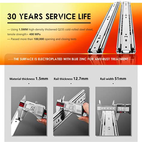Buy Aolisheng Heavy Duty Drawer Slides 30 Inch Full Extension Ball