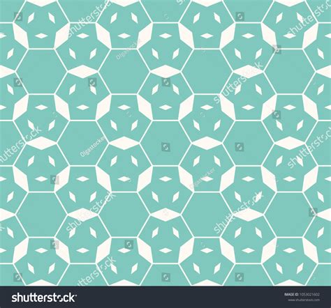 Hexagonal Grid Seamless Pattern Vector Linear Stock Vector Royalty
