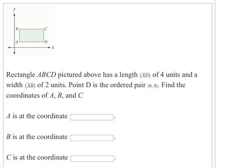 Solved Rectangle ABCD Pictured Above Has A Length AD Of Chegg