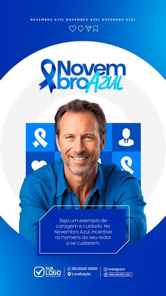 SOCIAL MEDIA NOVEMBRO AZUL PREVENÇÃO CUIDE SE STORY 4 Baixar Design