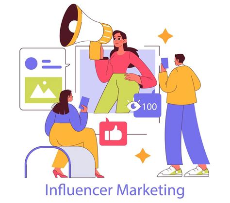 Influencer Marketing Flat Illustration 46119076 Vector Art At Vecteezy