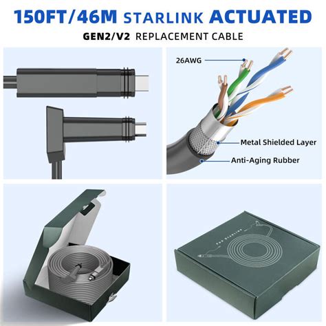 Starlink V2 Cable Starlink Ethernet Adapter For Starlink Standard Actuated V2 Starlink