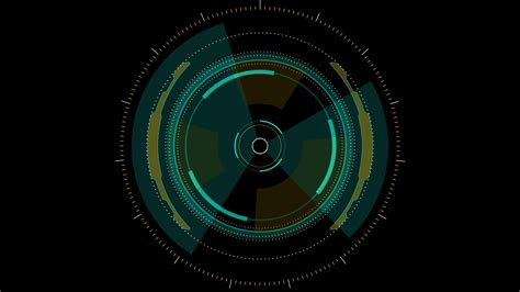 HUD Circle Interfaces Hi Tech Futuristic Display Hologram Button