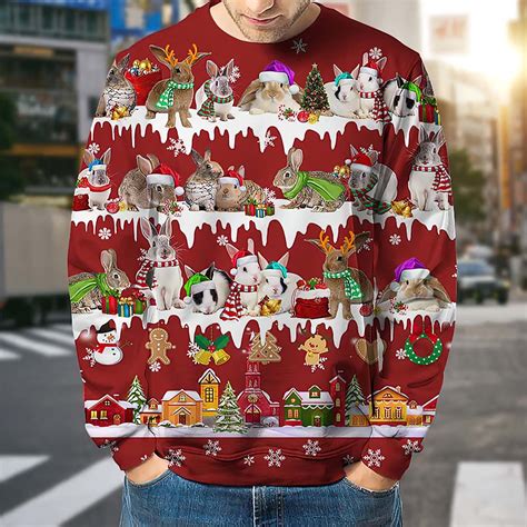 Rabbit Scale Animals Christmas Sweater Nouvette
