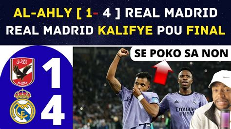 AL AHLY 1 4 REAL MADRID REAL MADRID KALIFYE POU FINAL YouTube