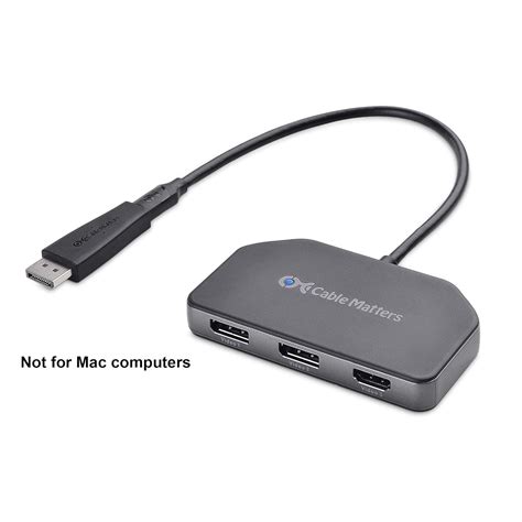 Cable Matters Triple 4k Displayport Splitter Mini Displayport Hub