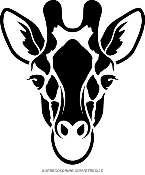 Stencil Of Giraffe Head Free Printable Papercraft Templates