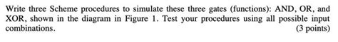 solved write three scheme procedures to simulate these three