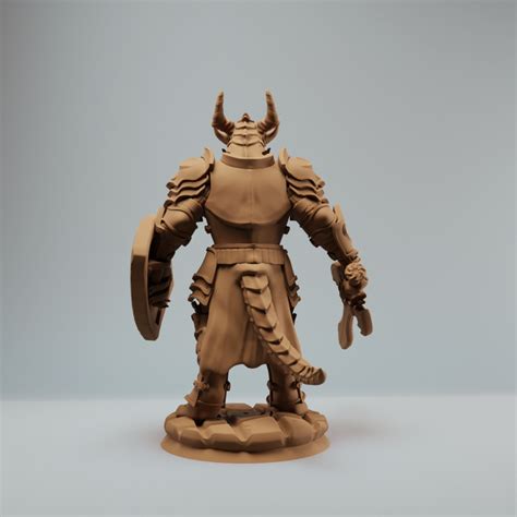 3d Printable Dragonborn Paladin By Vulcan Forge Miniatures