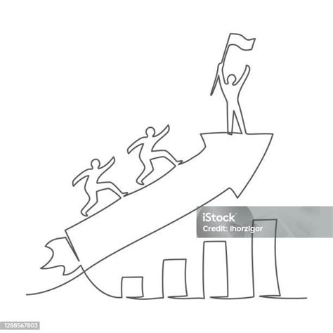 화살 한 줄 그리기 비즈니스 팀워크 성공 리더십 및 목표 개념에 비행하는 사람들의 그룹 0명에 대한 스톡 벡터 아트 및 기타 이미지 Istock