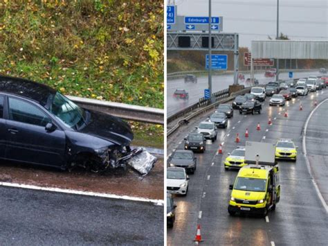 Glasgow M8 Car Smash Causes Traffic Chaos As Cops Rush To Scene The