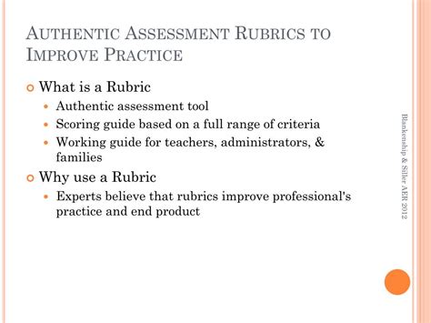 Ppt Authentic Assessment Rubrics To Improve Practice Powerpoint Presentation Id2346027