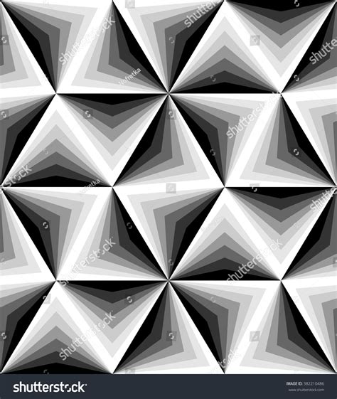 Vector Illustration Seamless Polygonal Monochrome Pattern Stock Vector Royalty Free