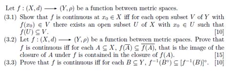 Solved Let f x d longrightarrow Y ρ be a function between Chegg com