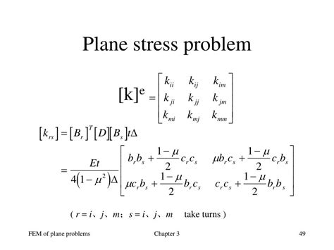 Ppt Chapter 3 Finite Element Method For Plane Stress And Plane Strain