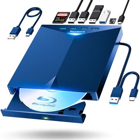 Jp 【2024革新高速版・多機能＆静音】 ブルーレイドライブ 外付け ブルーレイプレーヤー Usb30＆type C