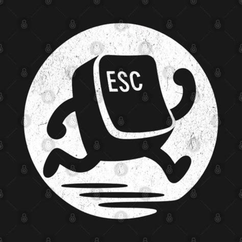 esc escape button key computer keyboard graphic tee funny by tongono
