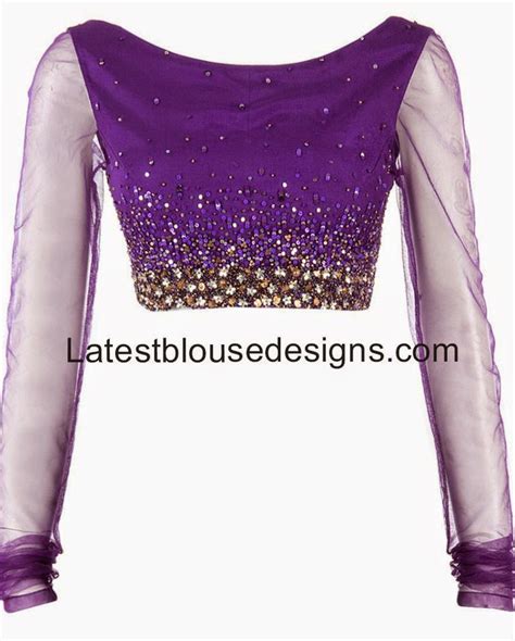 Latest Blouse Designs Boat Neck Full Sleeves Blouse Full Sleeves