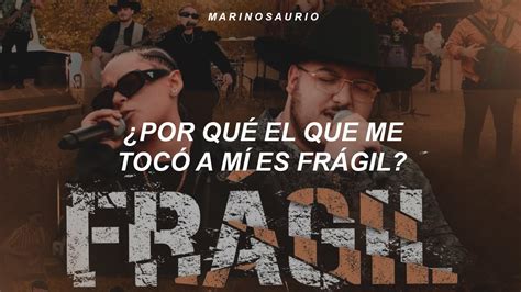 Yahritza Y Su Esencia Grupo Frontera Frágil Letra YouTube