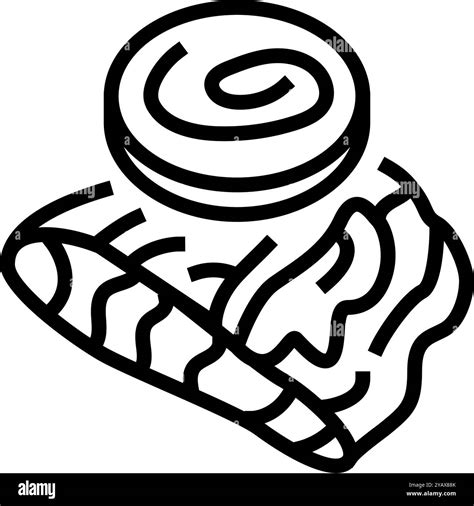 Helminth Meat Parasite Line Icon Vector Illustration Stock Vector Image