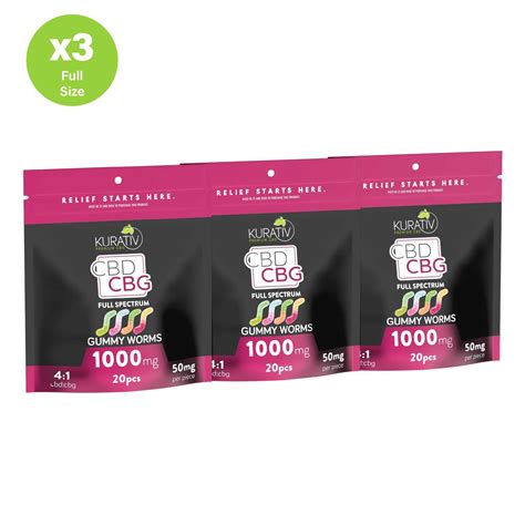 Full Spectrum Cbg Gummy Bears 1000mg 6499 Kurativ Premium Cbd