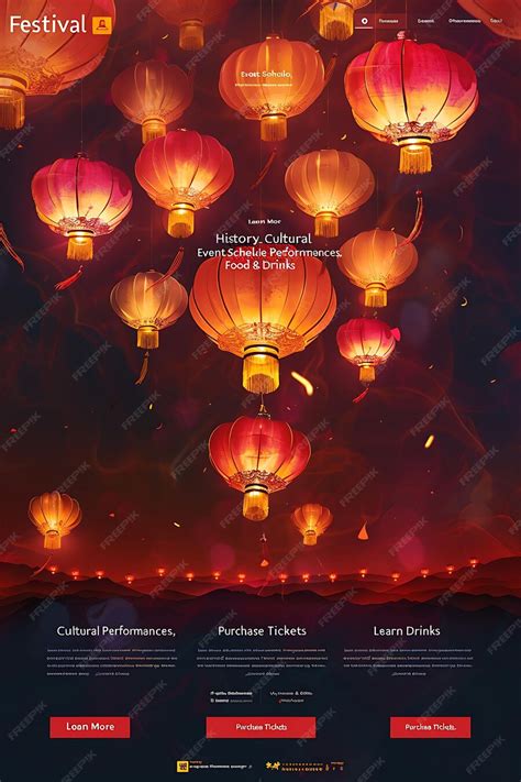 parallax scrolling web with floating lantern effect traditio autumn