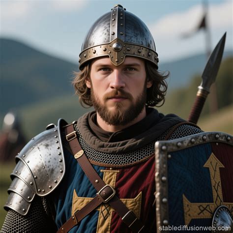 Medieval Warrior Portrait Stable Diffusion Online