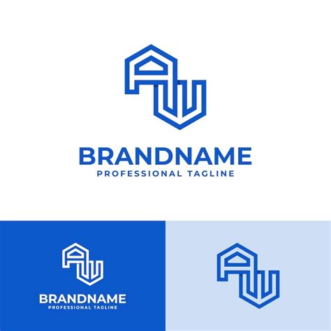 Logotipo Aw Iniciais Modernas Adequado Para Empresas Iniciais