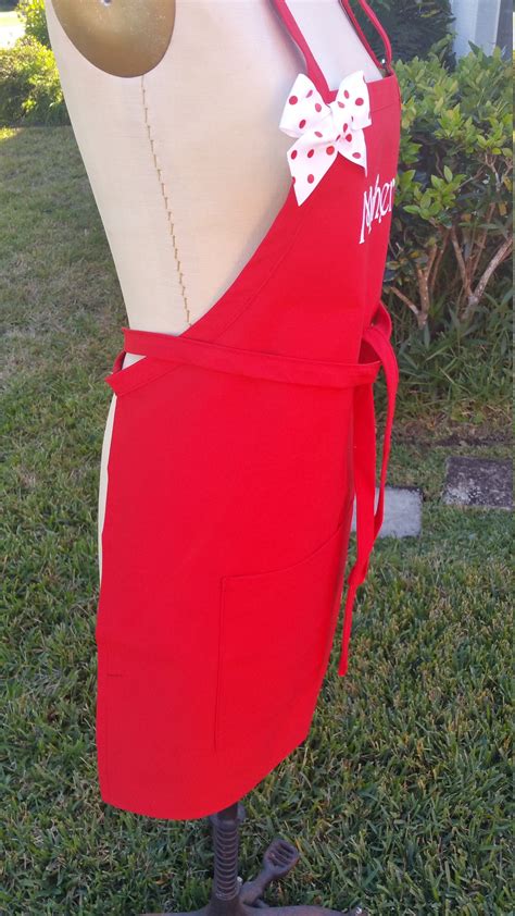 Personalized Mothermom Apron Embroidery Elegant Apron Etsy