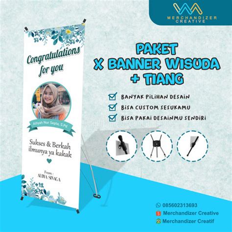 Jual Paket X Banner Tiang Tersedia Banyak Template Menarik Mmt