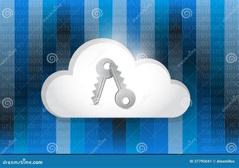 Cloud Security Concept Illustration Design Stock Illustration Illustration Of Global Line
